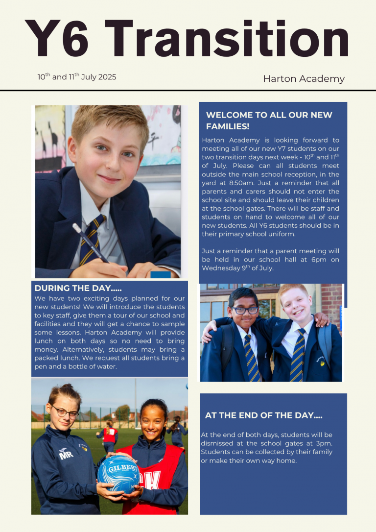Harton Academy | Year 6 Transition